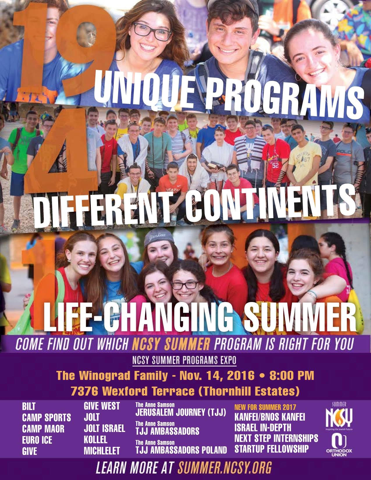 Summer Programs Open House Boca - Southern NCSY